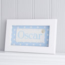 personalised baby's name fabric artwork by little foundry ...