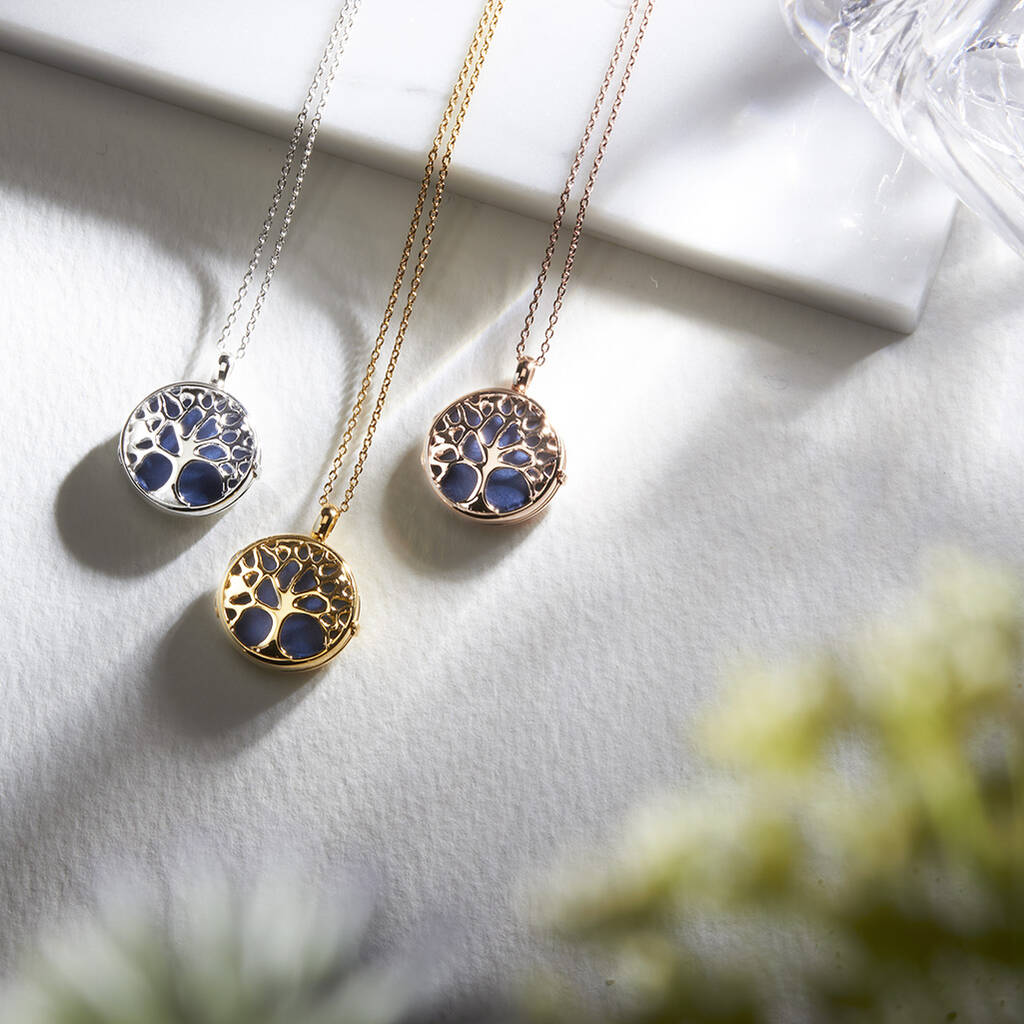 Personalised Tree Of Life 18 K Gold Plated Locket By LOVELOX Lockets ...