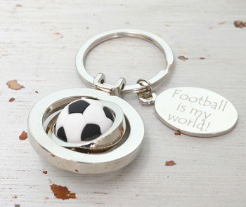 Personalised Spinning Football Keyring By Me And My Sport ...