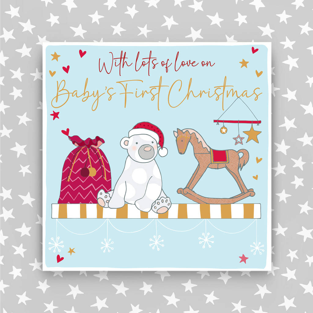Baby's First Christmas Card With Lots Of Love By Molly Mae®