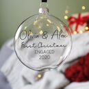 First Christmas Engaged Glass Bauble By Olivia Morgan Ltd ...