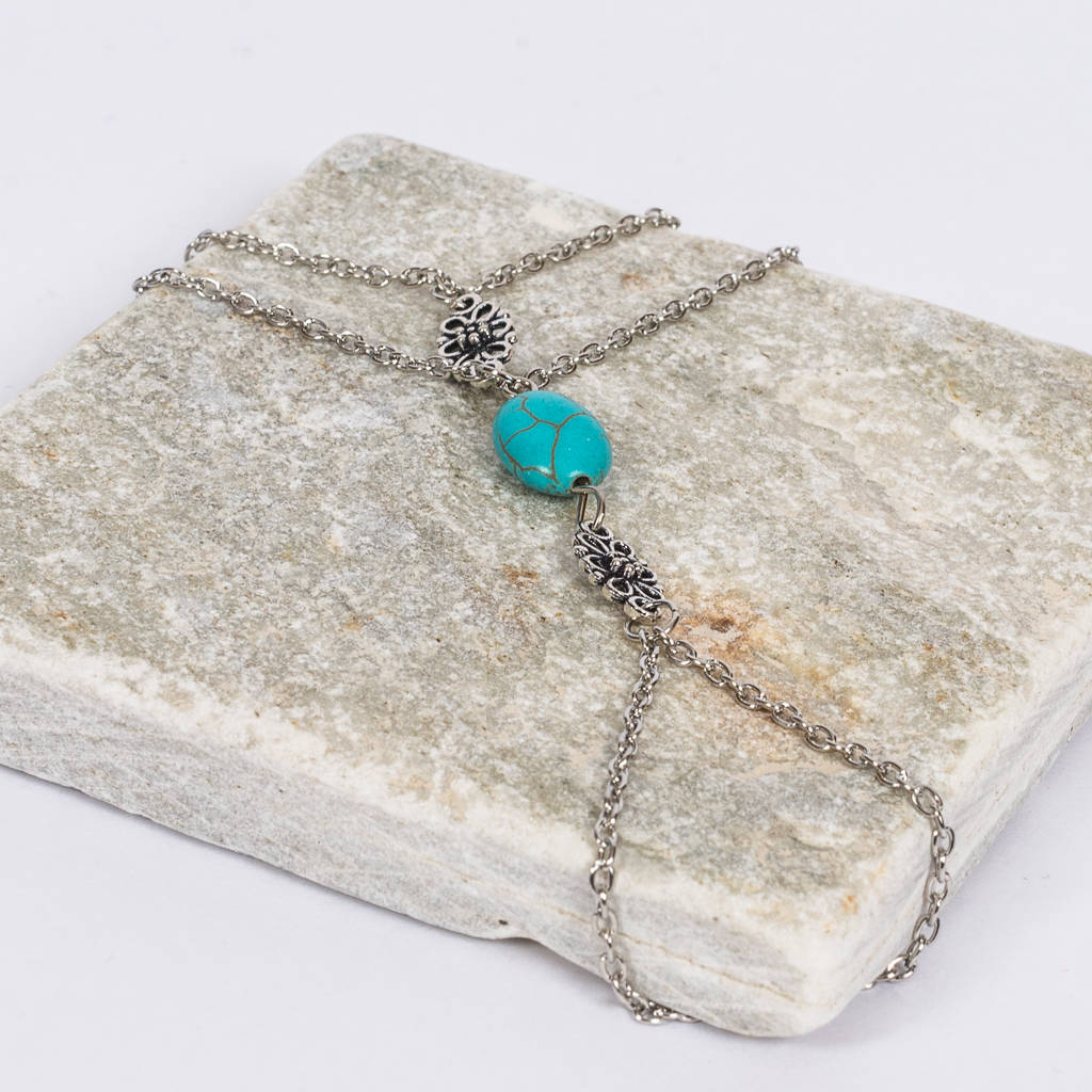 turquoise festival hand chain by collections by hayley ...