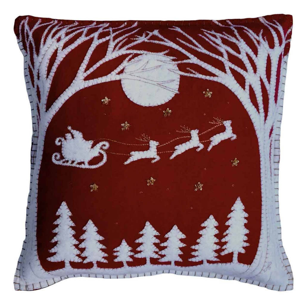 Christmas Eve Cushion By Jan Constantine | notonthehighstreet.com