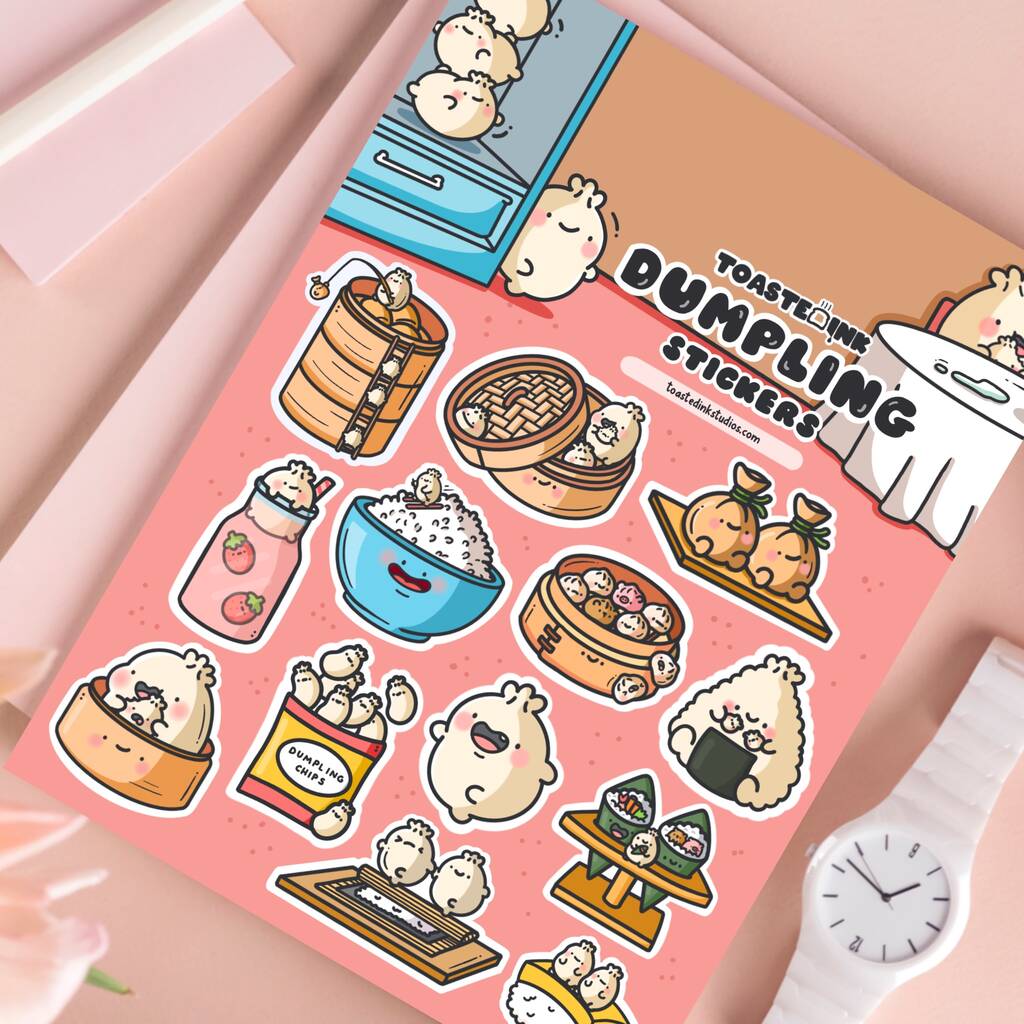 Dumpling Sticker Sheet By Toastedink