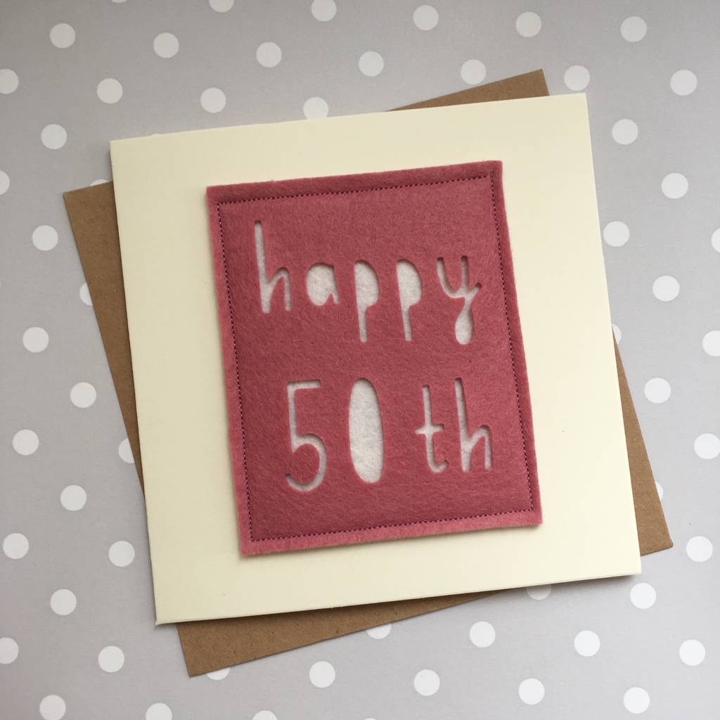 happy 50th birthday milestone card by alphabet bespoke creations ...