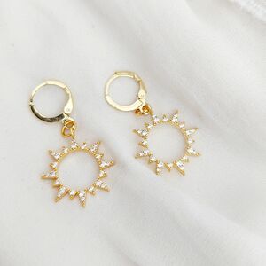 Sun Hoop Earrings By MADISON HONEY JEWELLERY