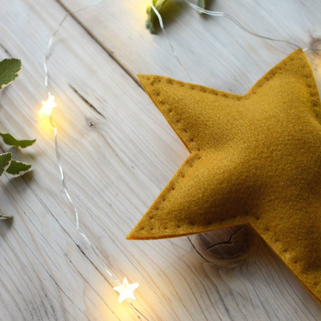 Christmas Star Tree Topper Gold By Littlenestbox | notonthehighstreet.com