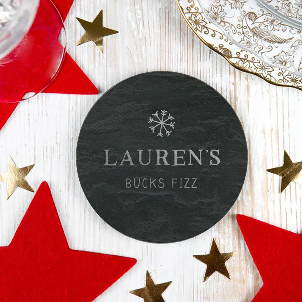 Personalised Christmas Coaster For Her By Dust and Things ...