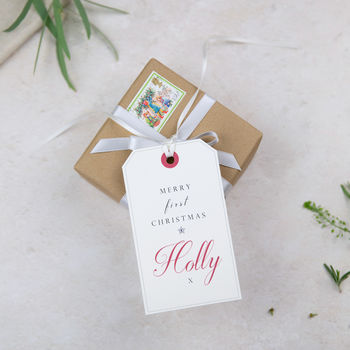 First Christmas Gift Tag By Button Box Cards | notonthehighstreet.com