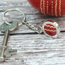 Genuine Cricket Ball Silver Keyring By Me And My Sport ...