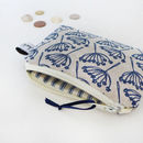 Navy Cow Parsley Coin Purse By Charlotte Macey | notonthehighstreet.com