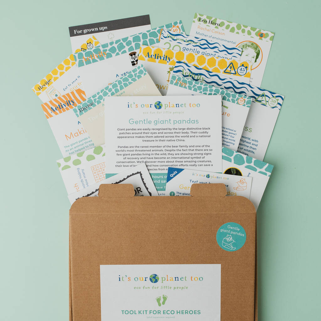 Children's Eco Activity Box: Gentle Giant Pandas By It's Our Planet Too
