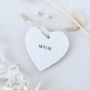 Personalised Ceramic Heart Name Decoration By Word Up Creative ...