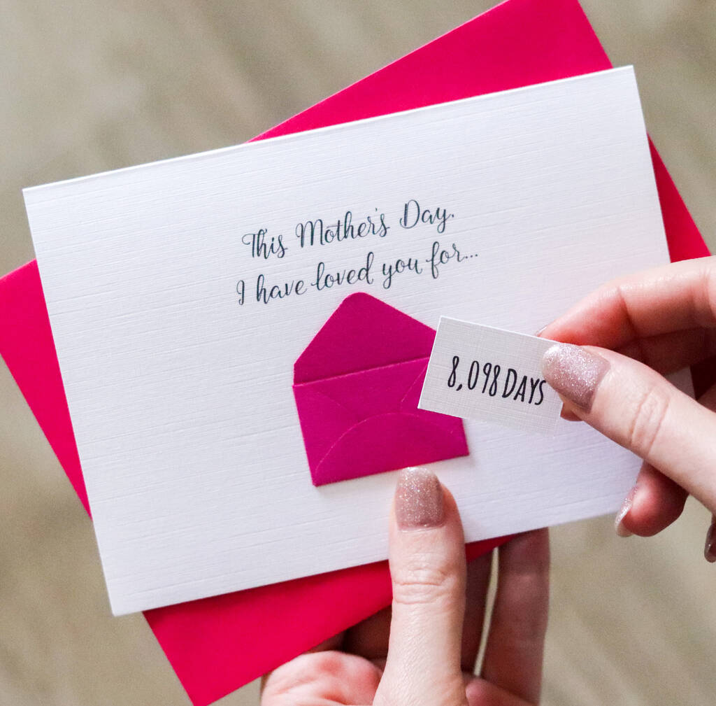 Personalised Mother's Day Days Envelope Card By Ruby Wren Designs ...