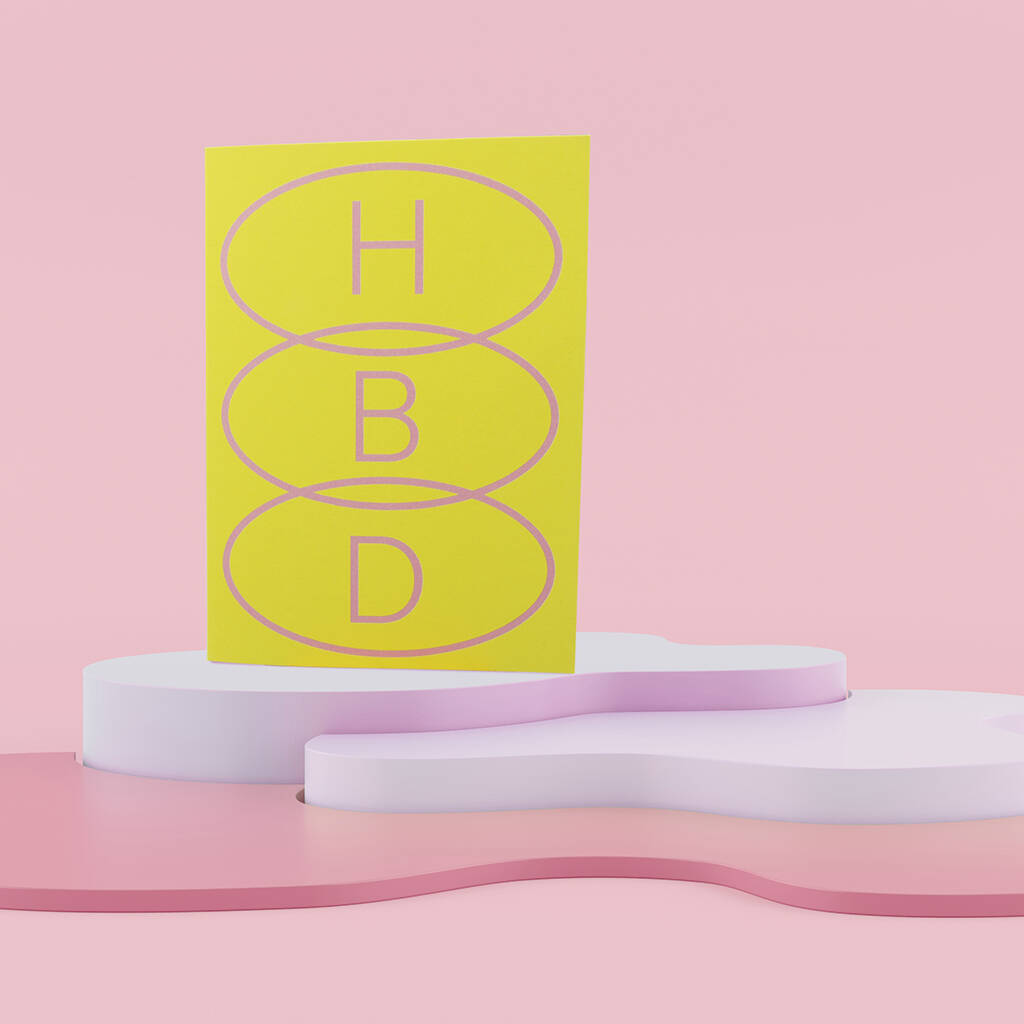 'Hbd' Happy Birthday Card By Aisle Studio | notonthehighstreet.com
