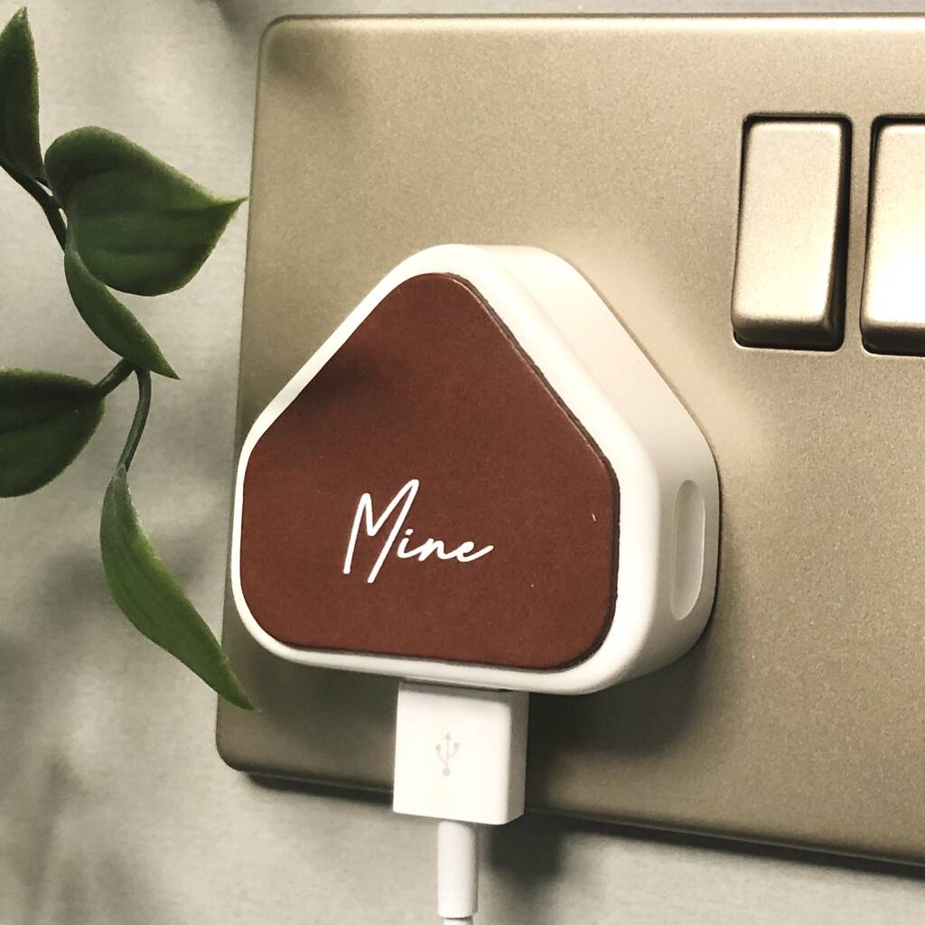 personalised leather charger patch by holdall & co | notonthehighstreet.com