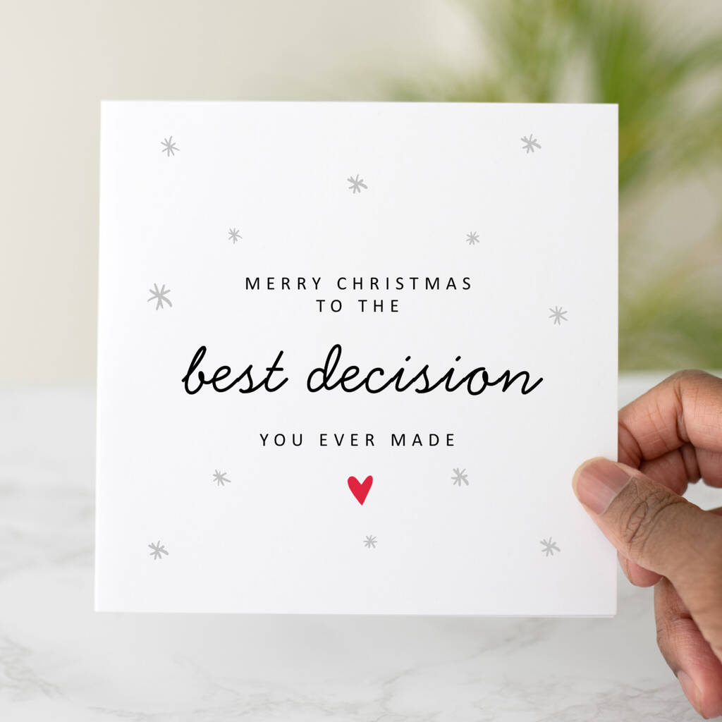 Funny 'Best Decision' Christmas Card By Swootsy