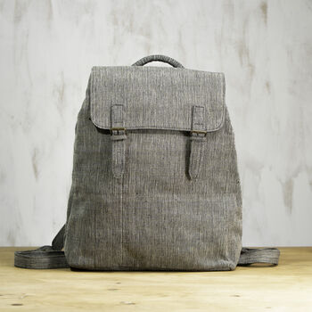 Fair Trade Unisex Vegan Cotton Rucksack Backpack By Aura Que ...