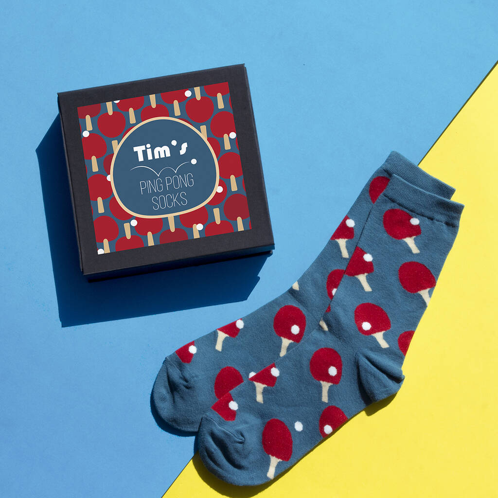 Personalised Men's Ping Pong Socks By Studio Hop | notonthehighstreet.com