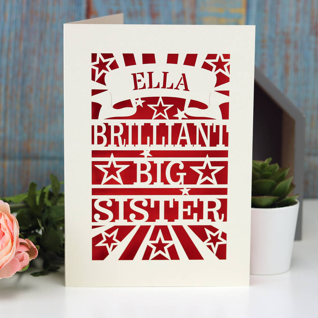 Personalised Big Brother Or Sister Card By Pogofandango ...