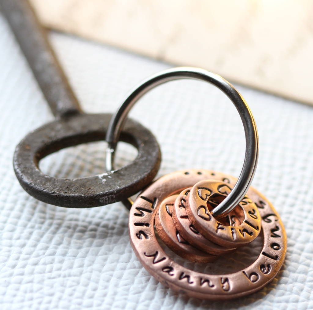 this nanny belongs to personalised copper keyring by morgan & french ...