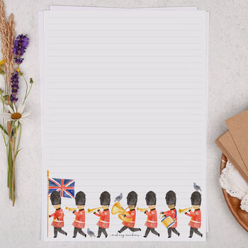 A4 Letter Writing Paper With Watercolour Queen's Guards By Making ...