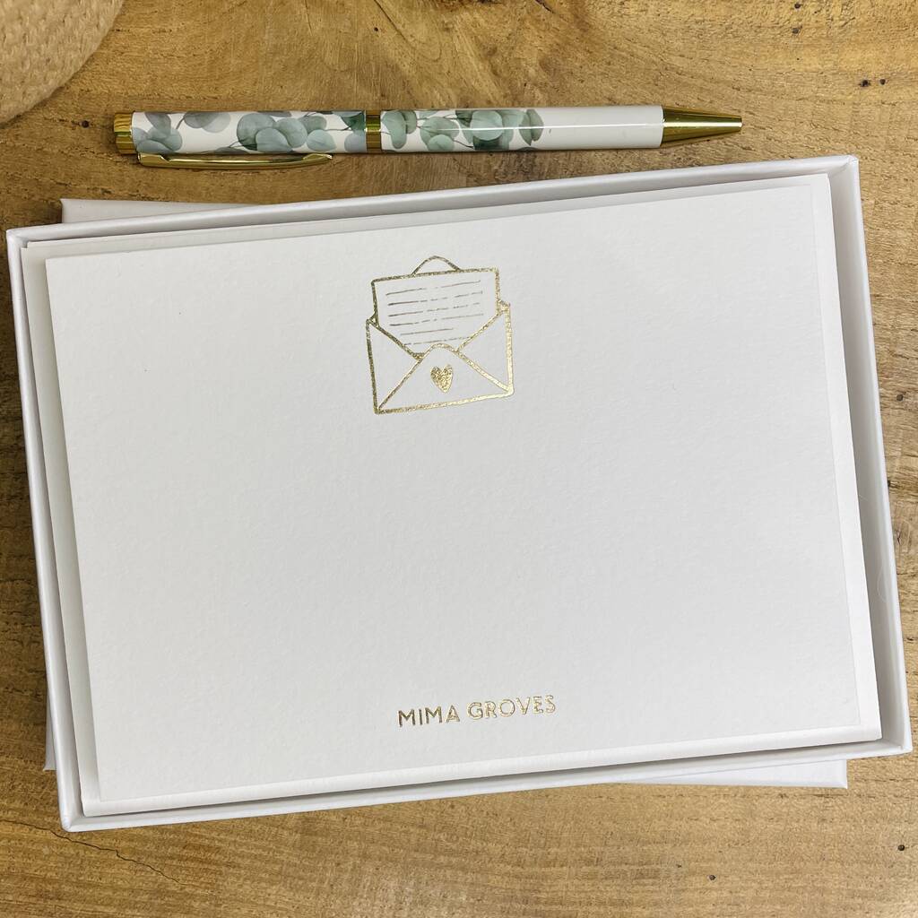 Luxury Letterpress Love Letter Personalised Note Cards By Lunella ...