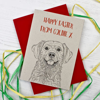 Retriever Dog Easter Card By Adam Regester Design | notonthehighstreet.com
