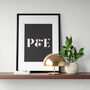 Personalised Initials Typography Print By AballoneStudio ...