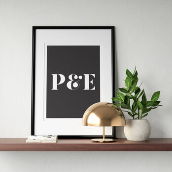 Personalised Initials Typography Print By AballoneStudio ...