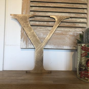 Gold Metal Personalised Letters A To Z By Rw Norfolk ...