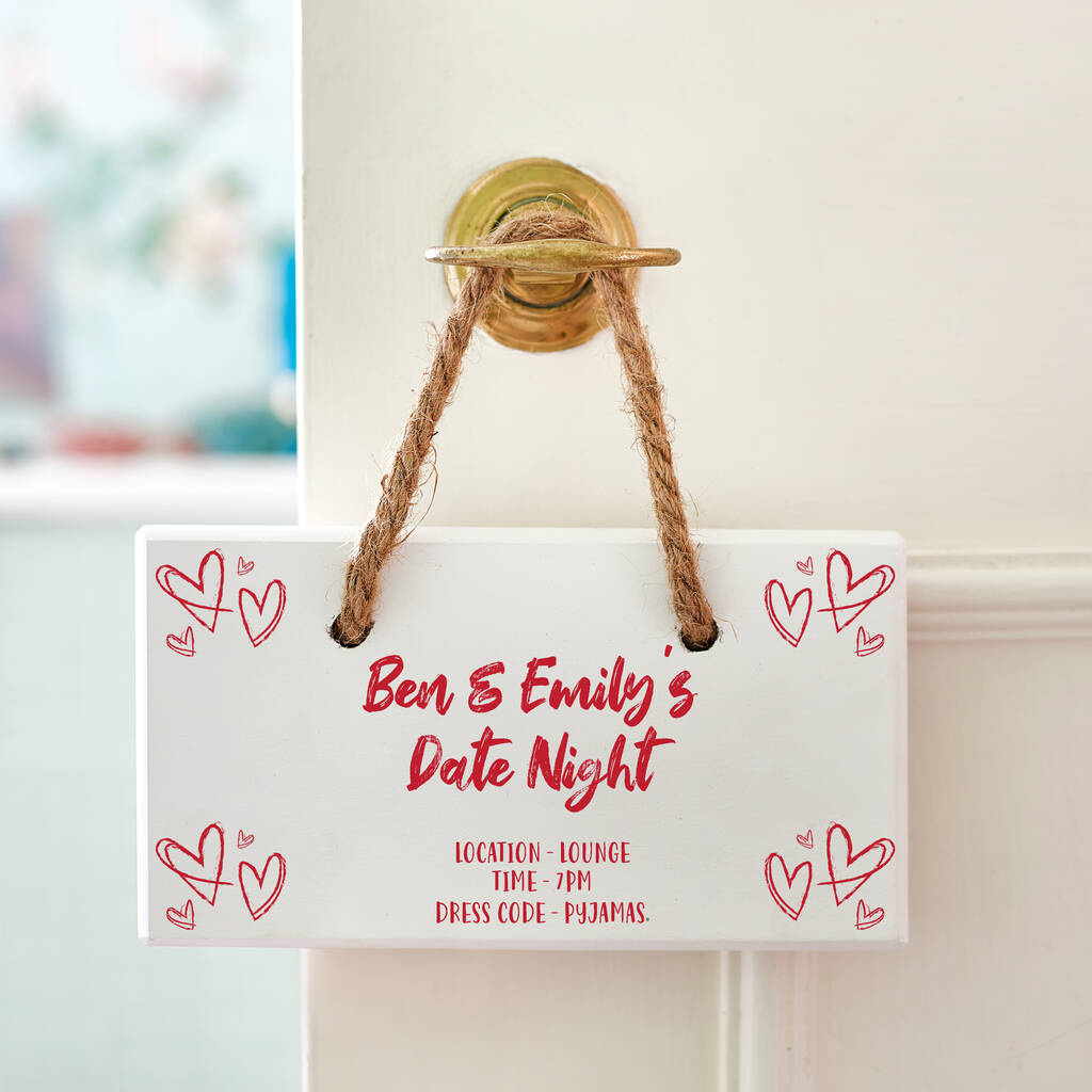 Personalised Date Night Wooden Sign By TheLittleBoysRoom ...
