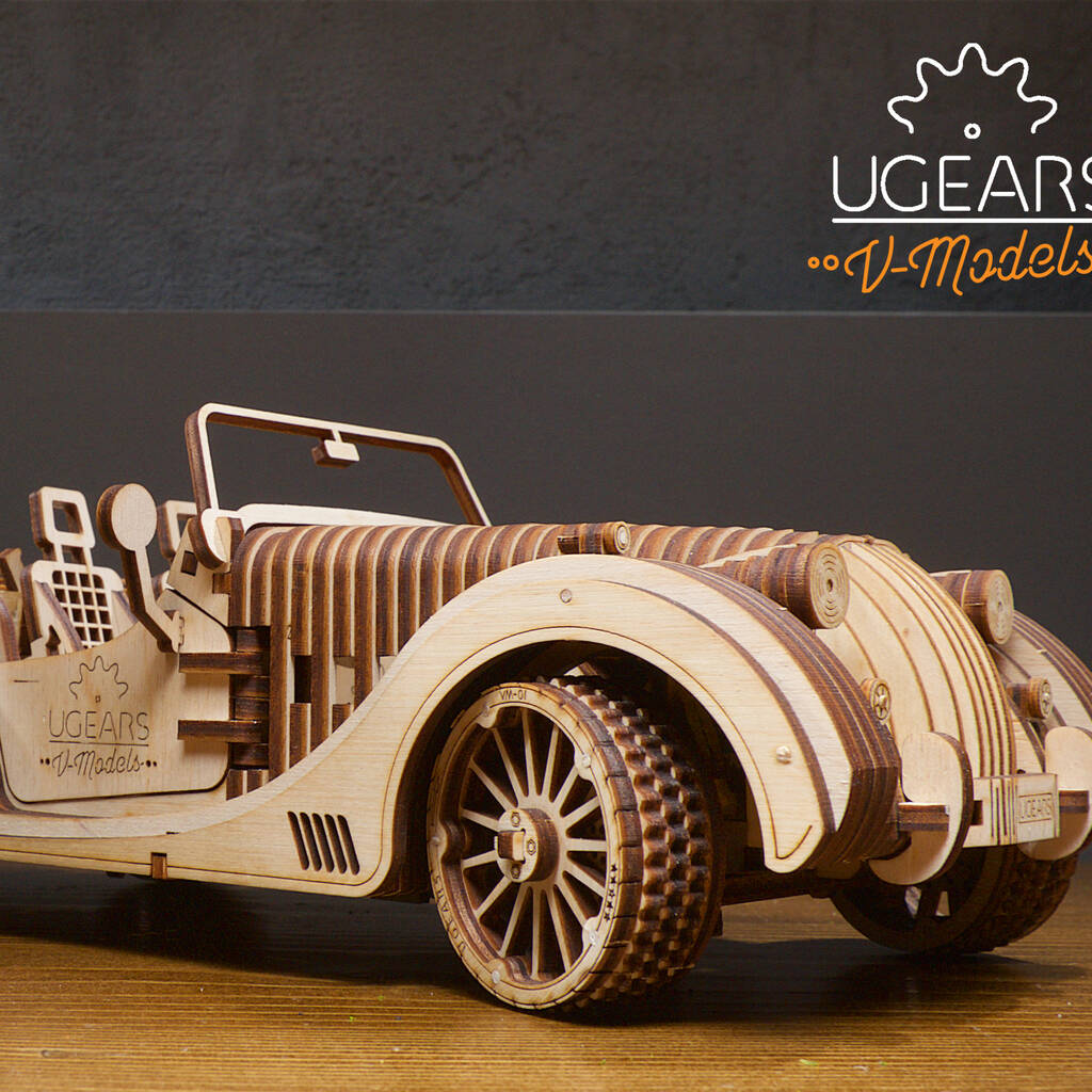 Roadster Build Your Own Moving Car By Ugears By Friendly Gifts ...