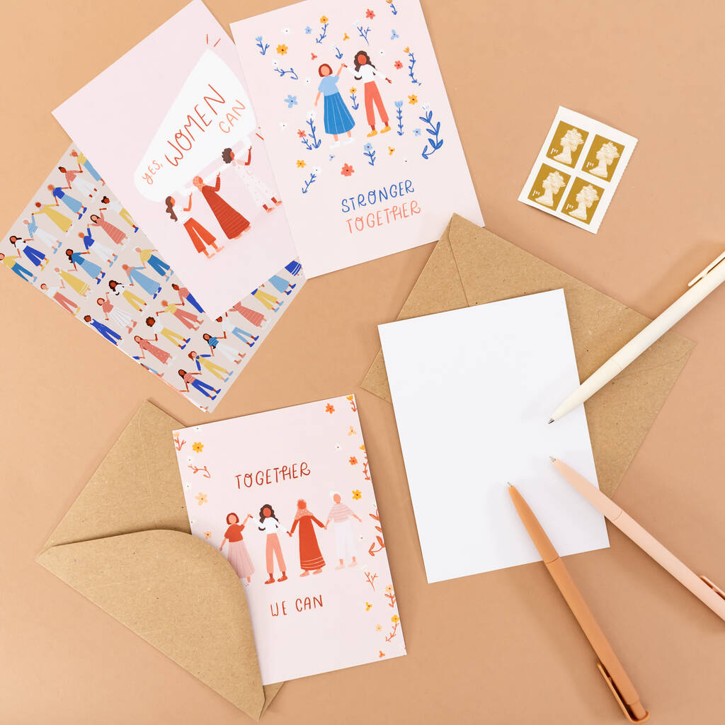 Set Of 10 Women's Empowerment Note Cards With Envelopes By Flourish ...