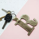 Alphabet Metallic Leather Key Ring By Dark Horse Ornament ...