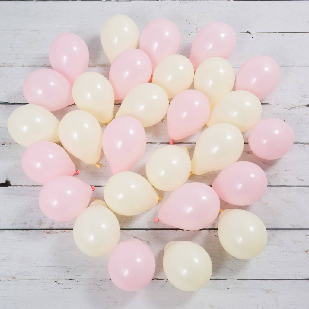 pack of 28 baby pink mini balloons by bubblegum balloons ...