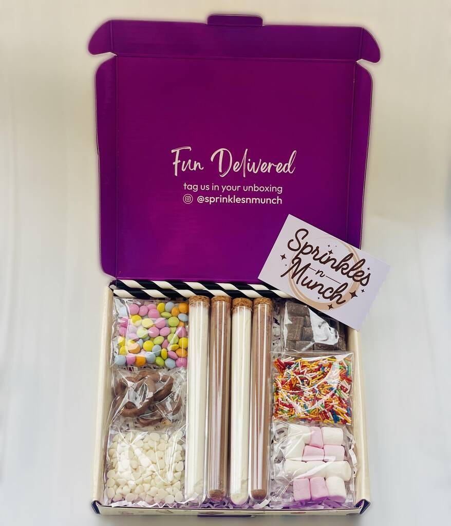 Deluxe Milkshake Gift Kit With Toppings Letterbox Size By Sprinkles N Munch