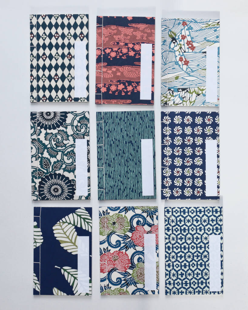 Japanese Washi Notepad Blues By two persimmons