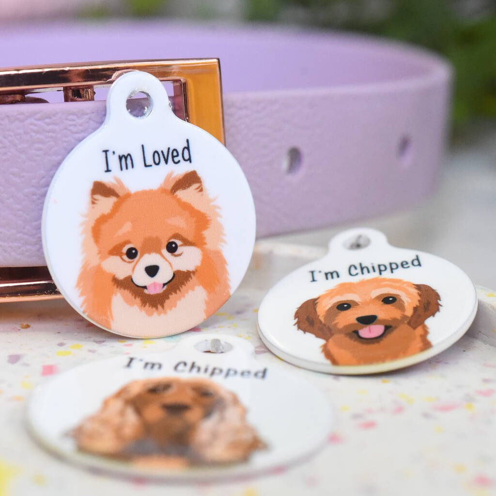 Bold Dog Breed Premium Illustrated Name Tag By Hoobynoo ...