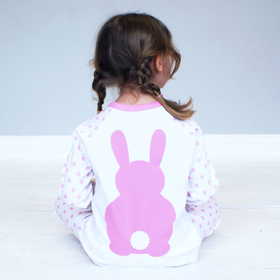 personalised bunny rabbit pyjamas for children by sparks and daughters ...