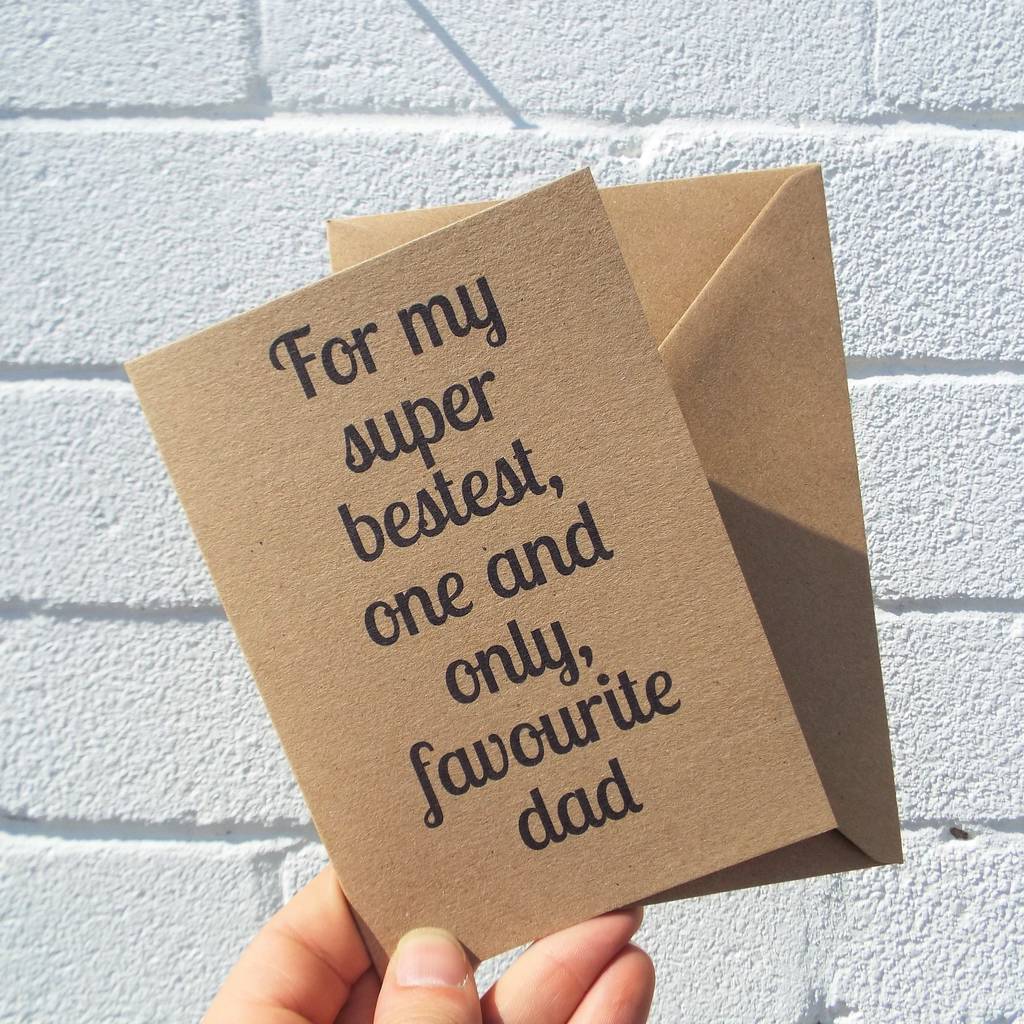 Favourite Dad Funny Birthday Card For Father s By Good Day Organics 