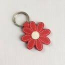 Leather Flower Keyring By Chapel Cards | notonthehighstreet.com
