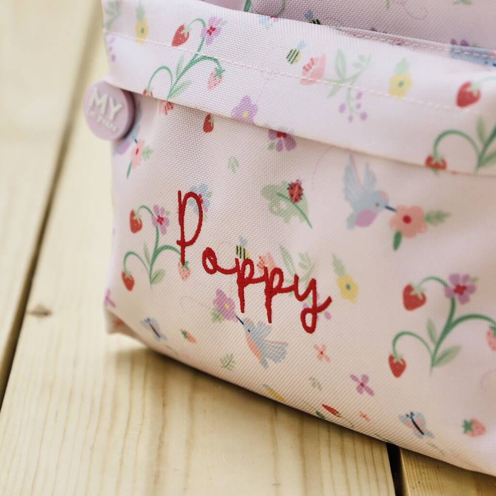 Personalised Grab Handle Fruit Print Backpack By My 1st Years