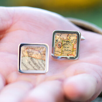 Personalised Location Map Cufflinks By Ellie Ellie | notonthehighstreet.com