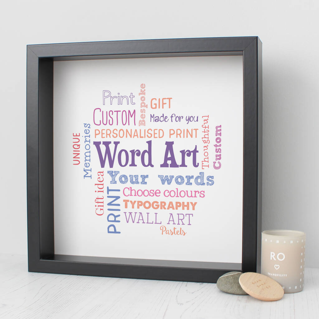 Personalised Word Art Cloud Print By Hope and Love | notonthehighstreet.com