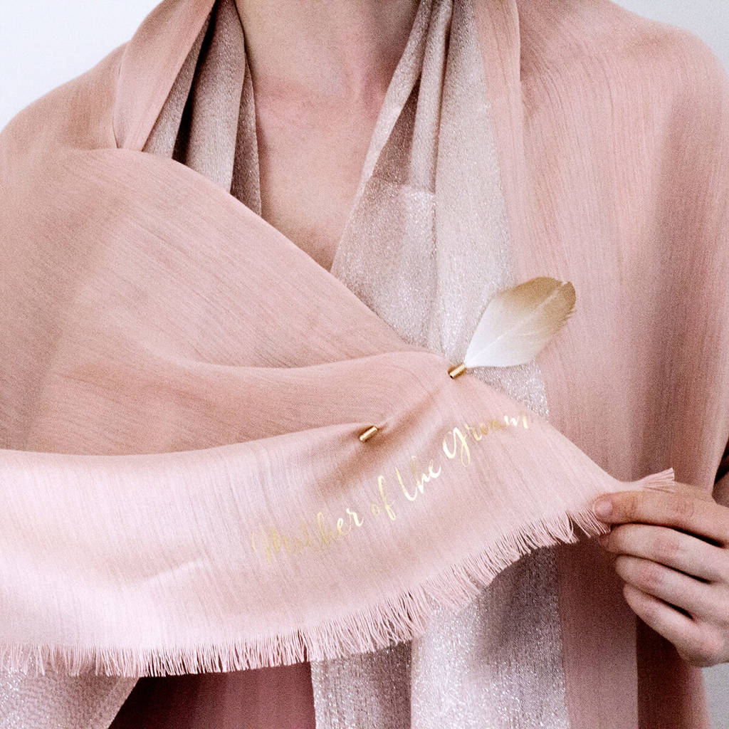 Personalised Shimmering Silk Wedding Scarf By Studio Hop ...