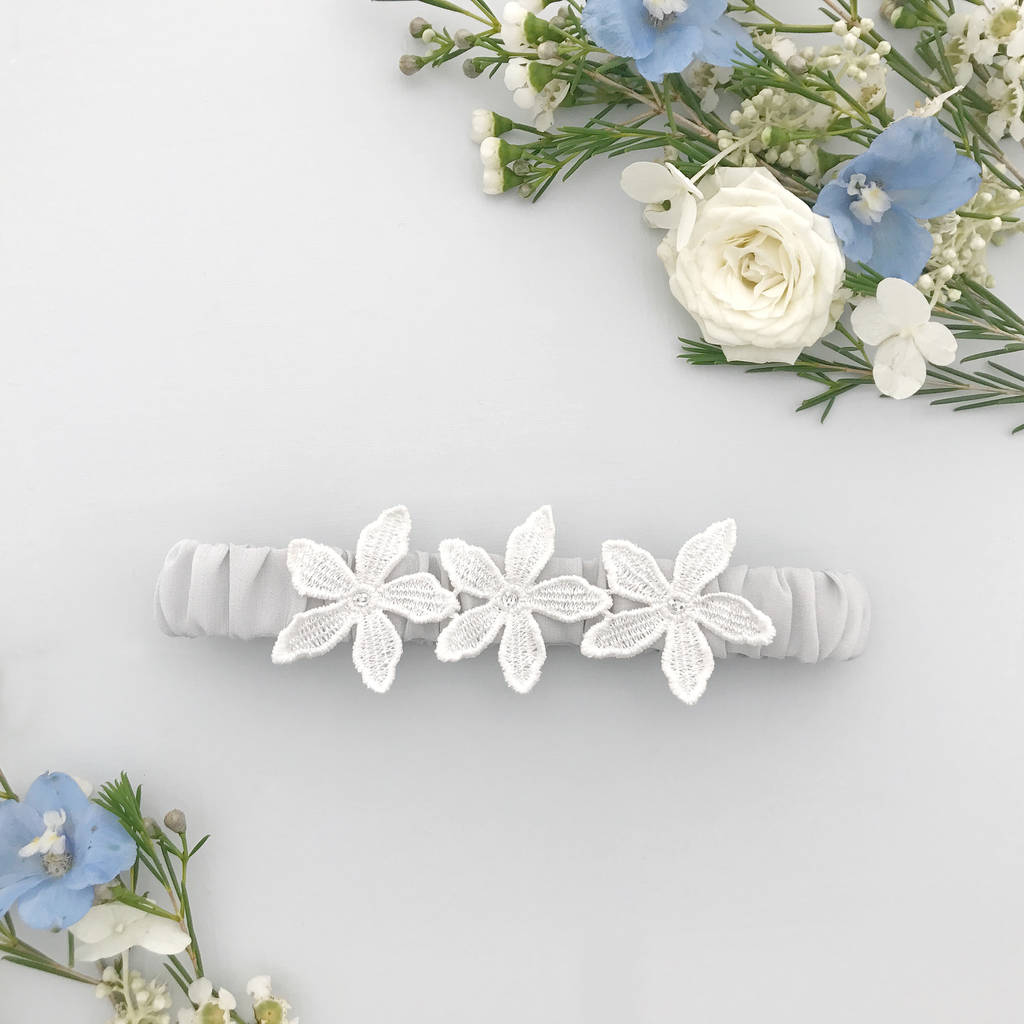flower wedding garter in various colours by the wedding garter co ...