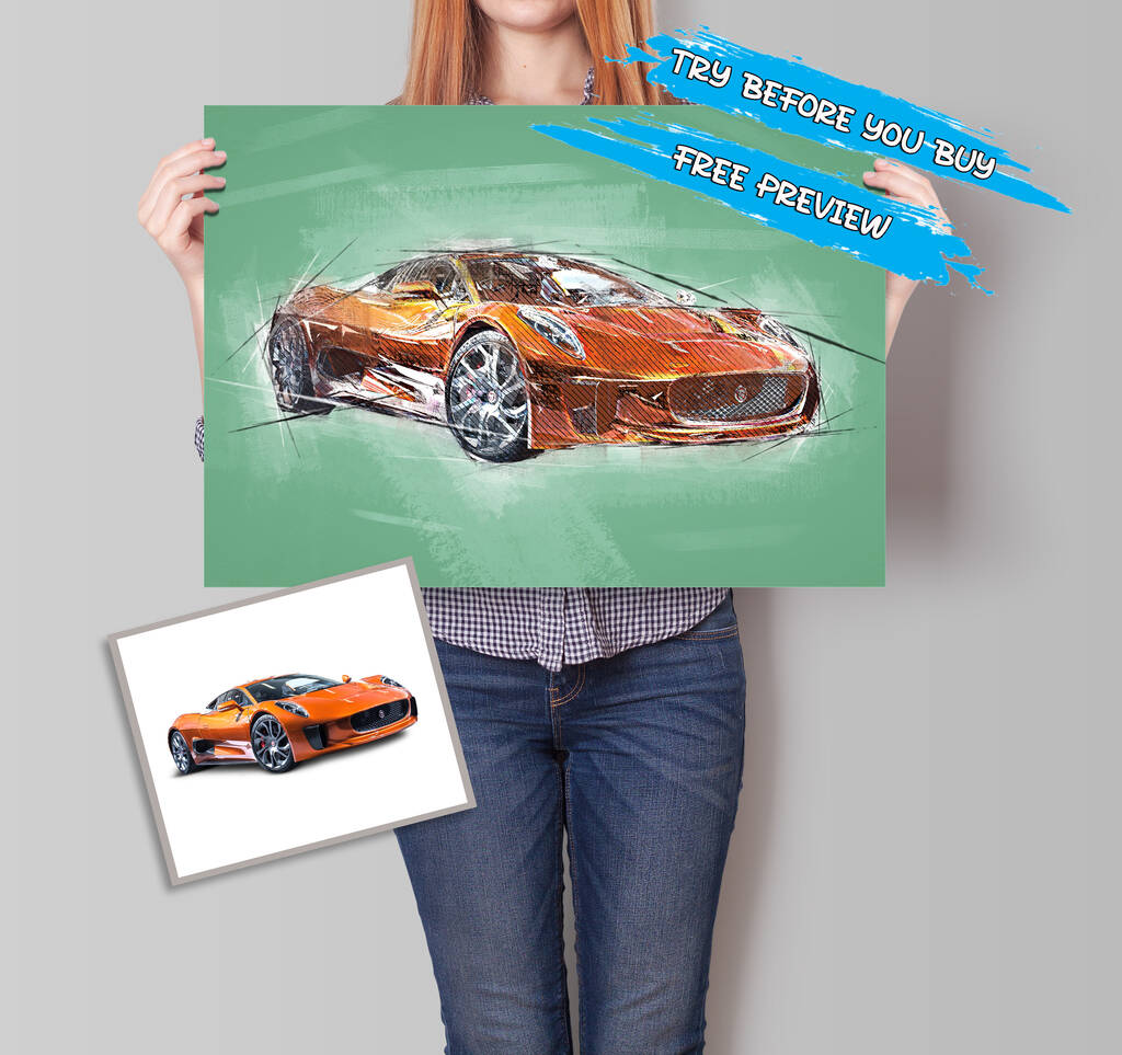 Personalised Custom Car Art Print By Pixelstopaper | notonthehighstreet.com