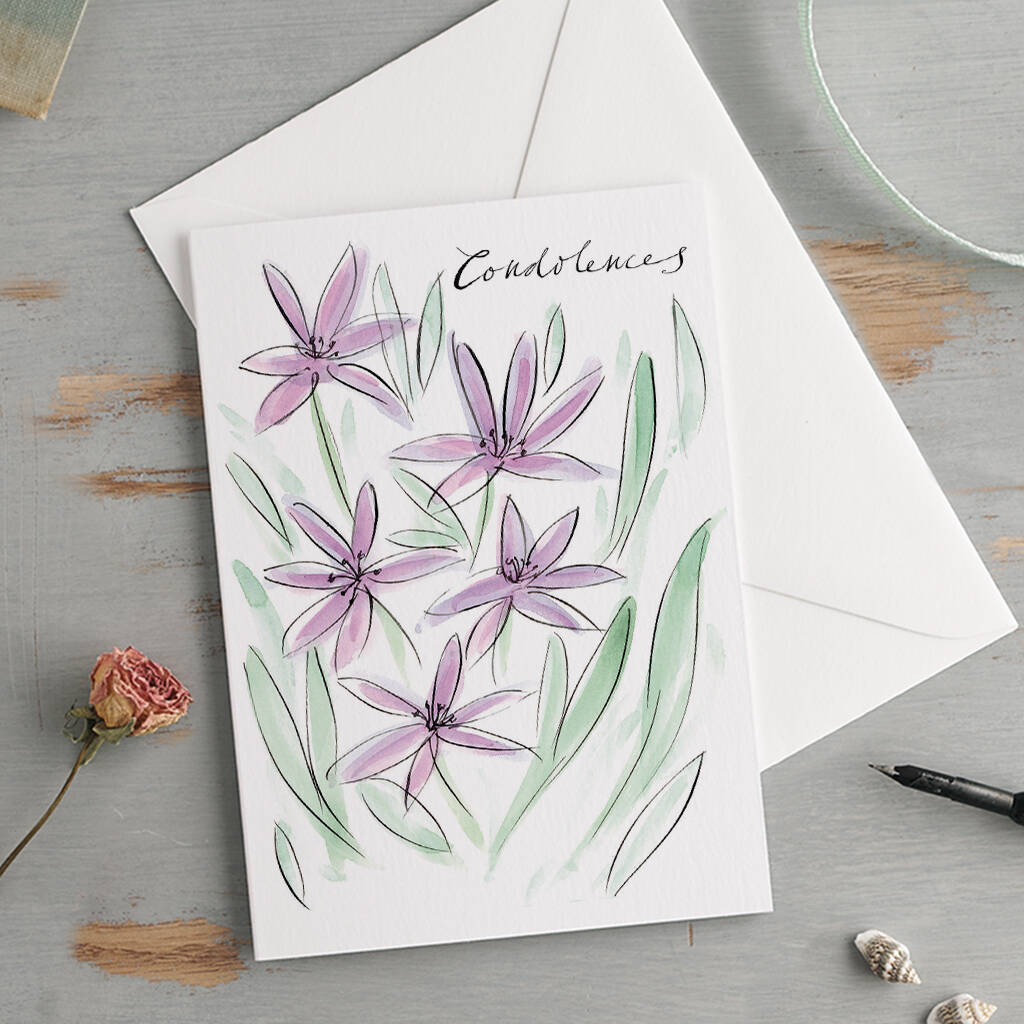 'Condolences' Card By Gabrielle Solly Illustration | notonthehighstreet.com
