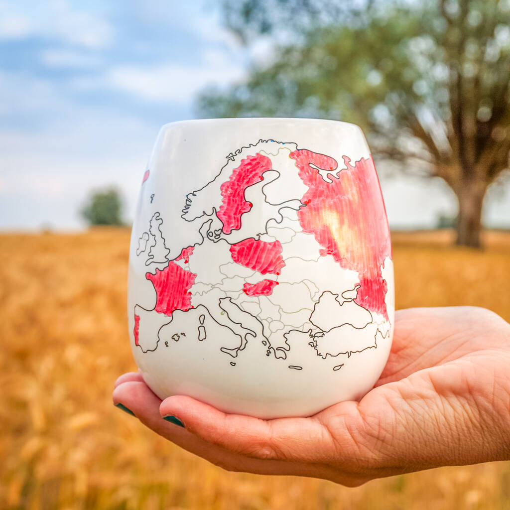 Europe Map Colour In Mug By Trouvaille Global | notonthehighstreet.com